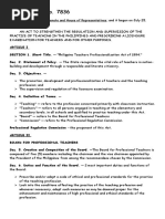 RA 7836 Ethics For Teachers | PDF