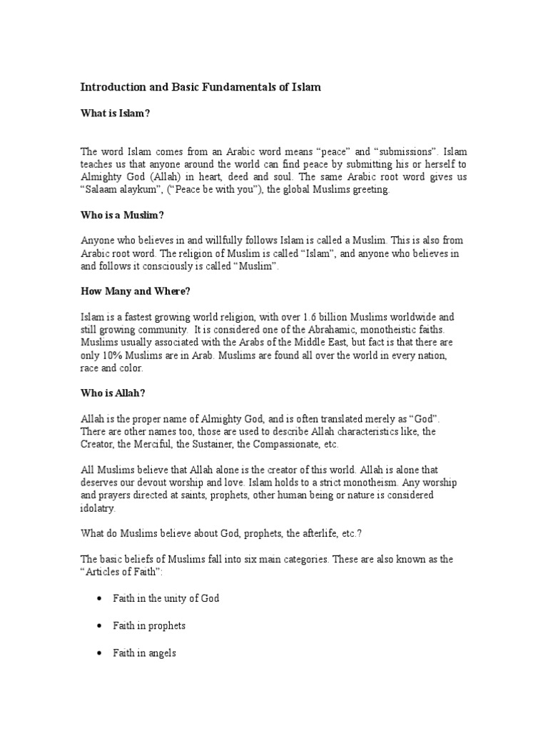 Fundamentals of Islam: Beliefs & Practices | PDF | Hajj | Ramadan