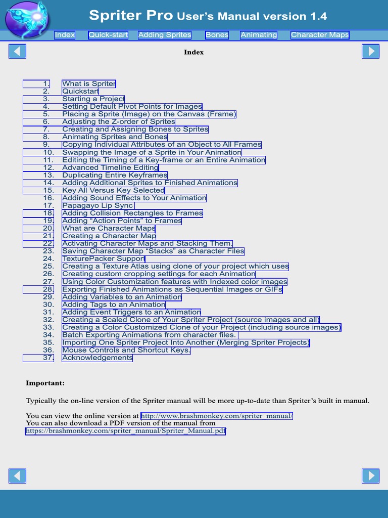 Spriter Manual | PDF | Animation | Computer File