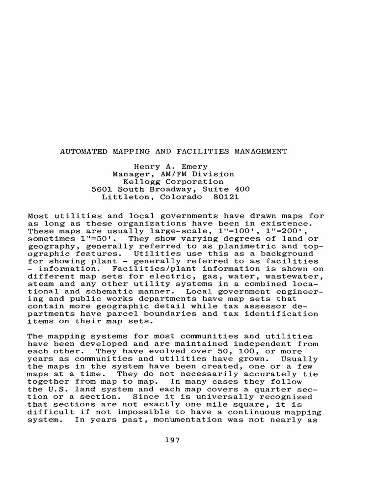 Automated Mapping for Utilities Management | PDF | Map | Cartography