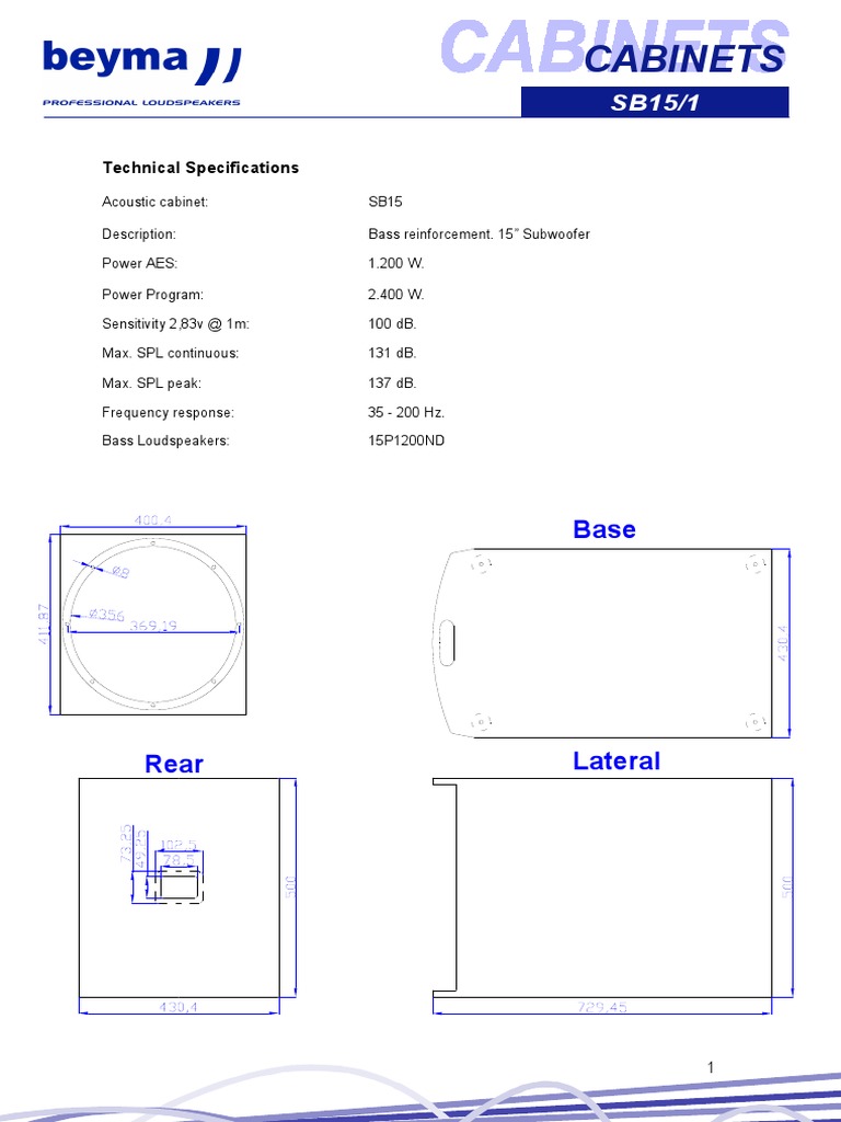 Beyma SB15-1 PDF | PDF | Home & Garden | Computers