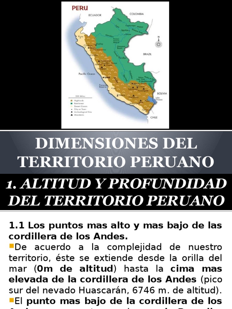 Dimensiones del Territorio Peruano | PDF | Andes | Perú