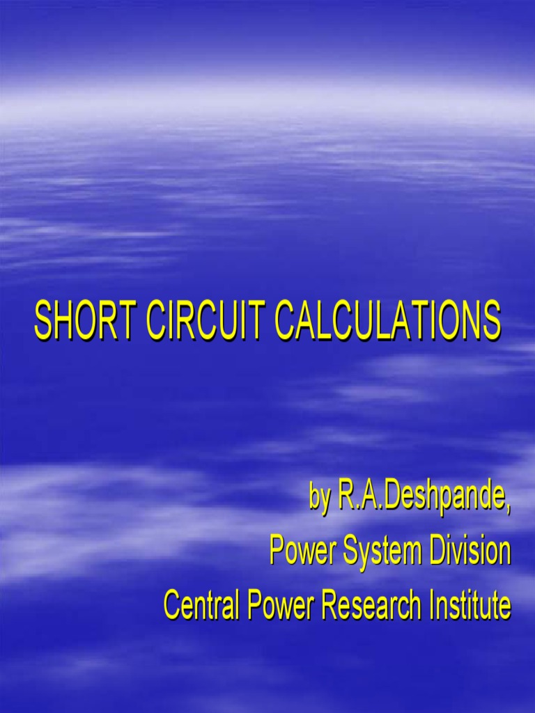 Short Circuit Calculations | PDF | Electric Power System | Steady State