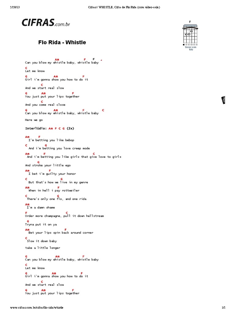 Flo Rida's "Whistle" Sample Analysis | PDF | Teaching Methods ...