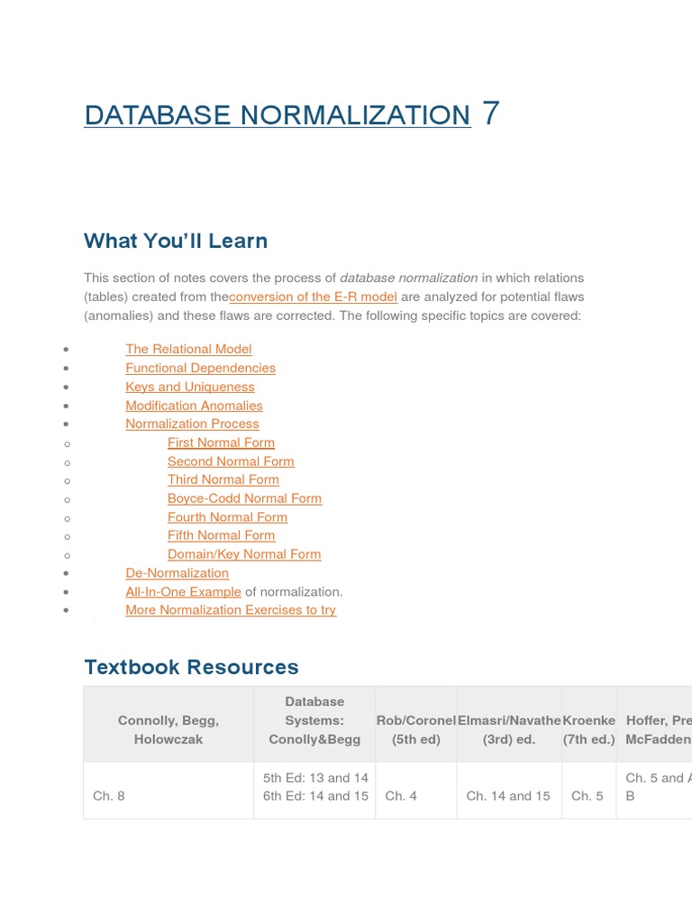 Database Normalization 7 | Download Free PDF | Software Design | Areas ...