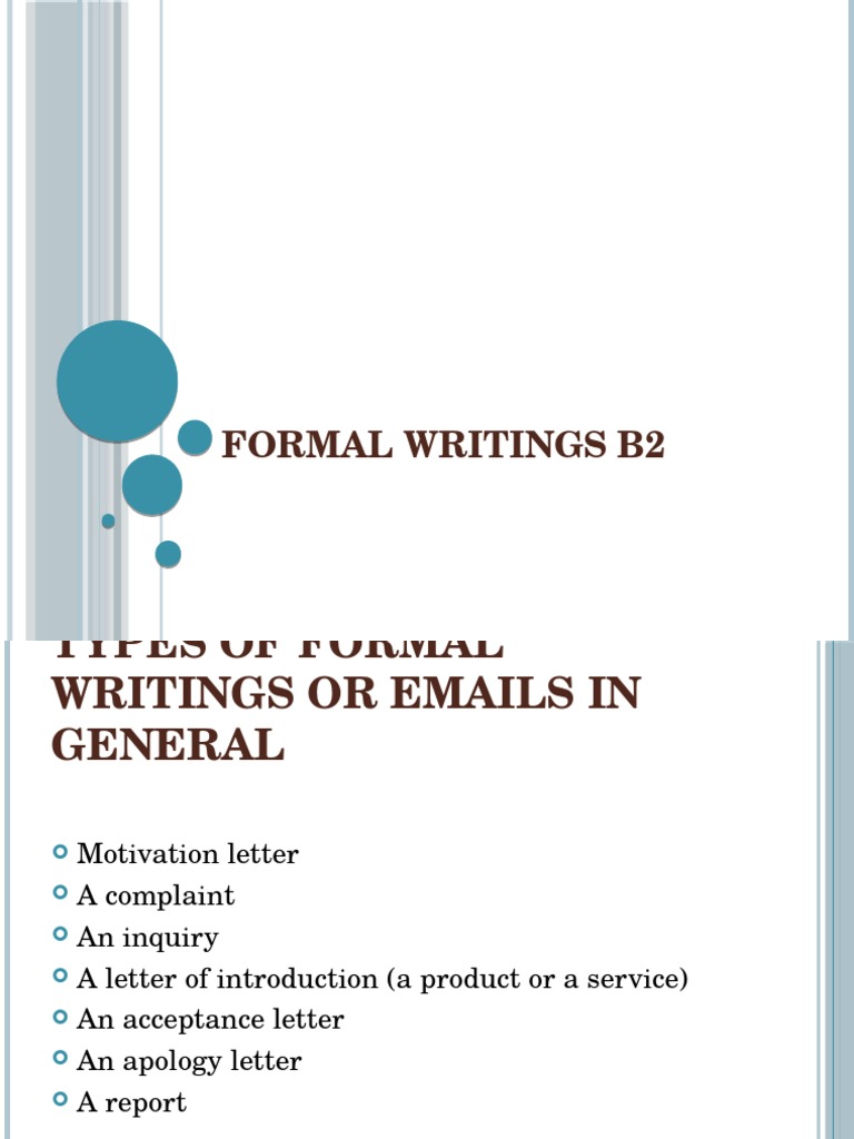 b2 Formal Writings | PDF