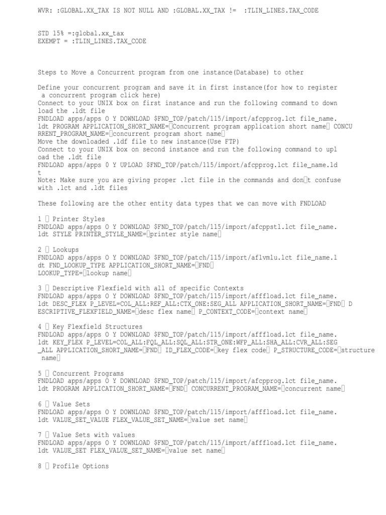 Fndload Command | PDF | Data Management | Digital Technology