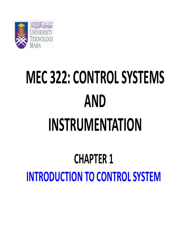 MEC322 Chapter 1 | PDF | Calibration | Control System