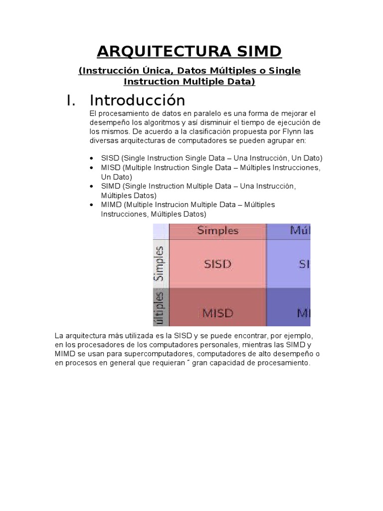 Arquitectura Simd | PDF