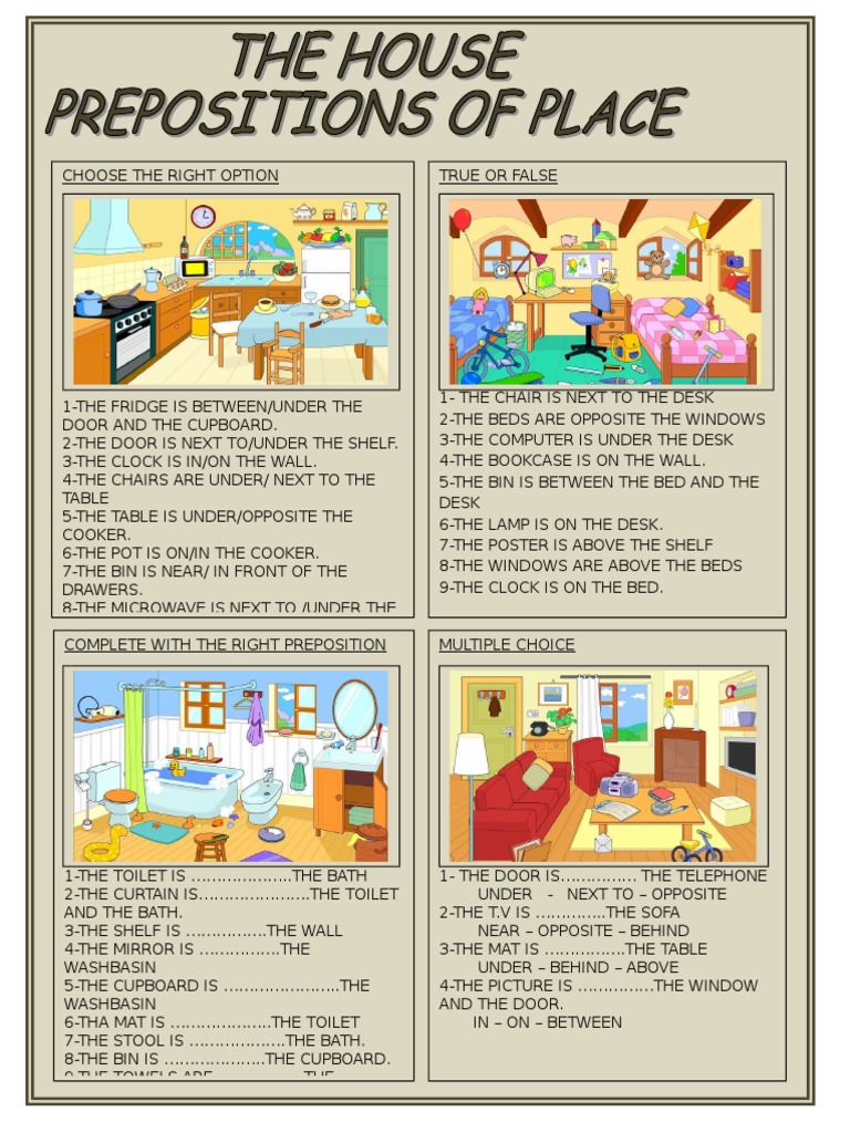 The House Prepositions of Place | PDF