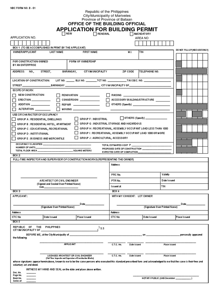 Building Permit | PDF | Specification (Technical Standard) | Architect