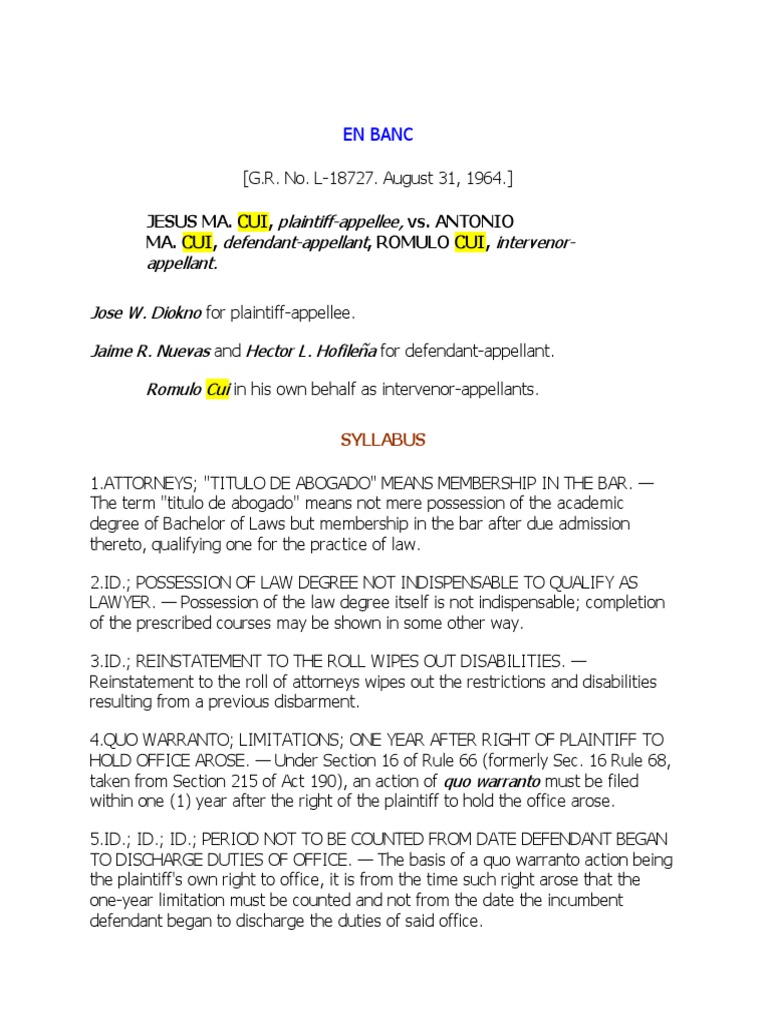 Cui v. Cui | PDF | Lawyer | Justice