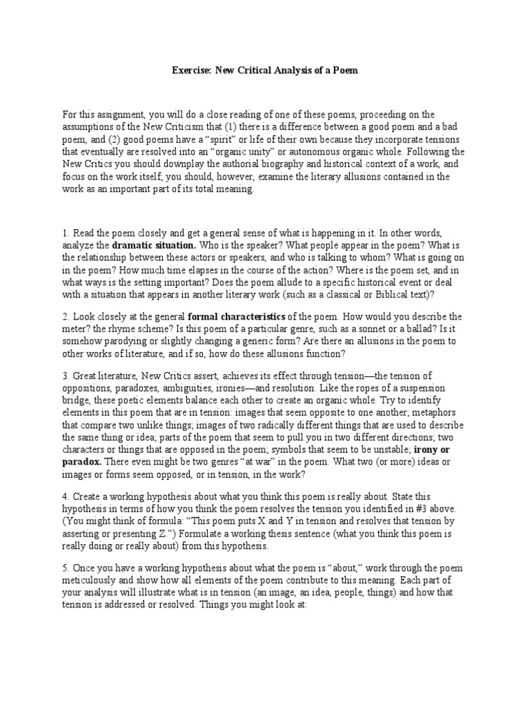 Close Analysis of a Poem | PDF | Poetry | Linguistics