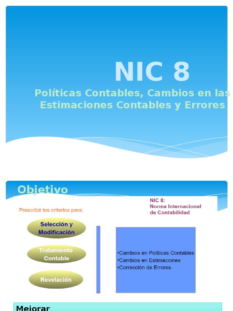 Nic 8 Presentacion | normas internacionales de INFORMACION FINANCIERA ...