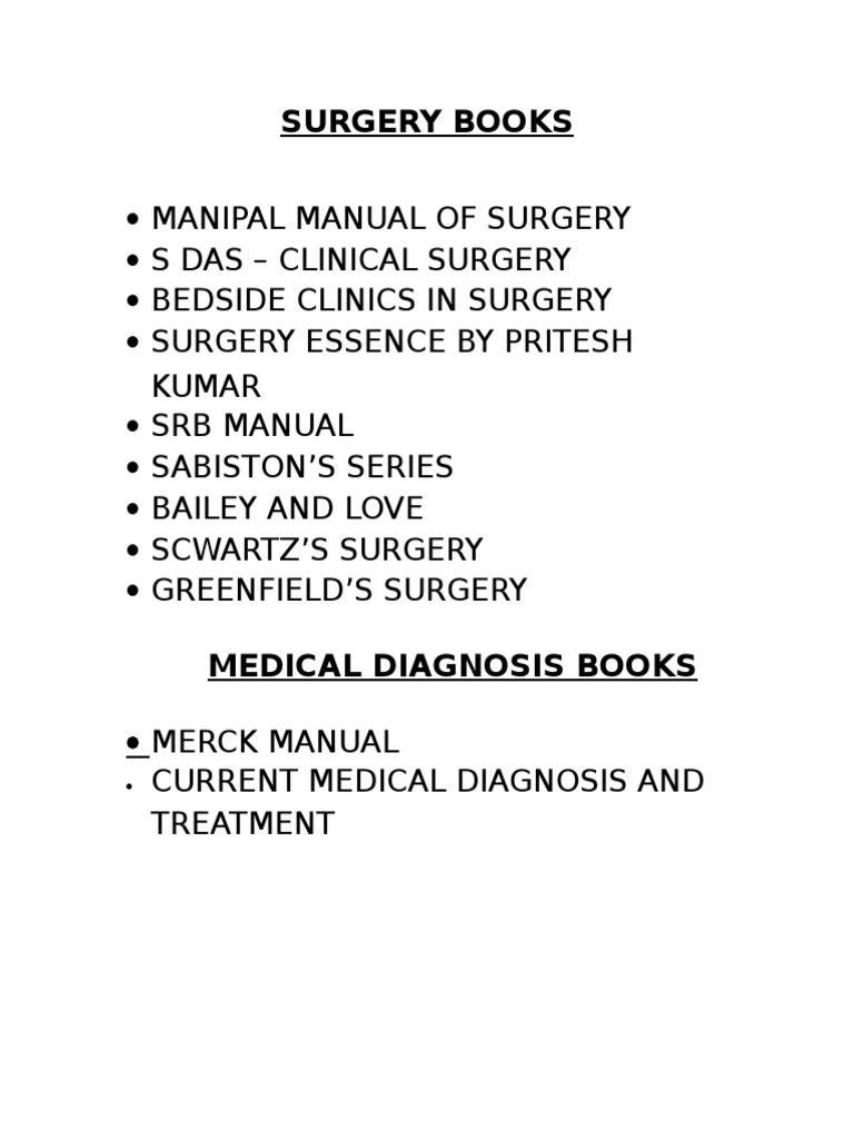Essential Surgery Textbooks Overview | PDF