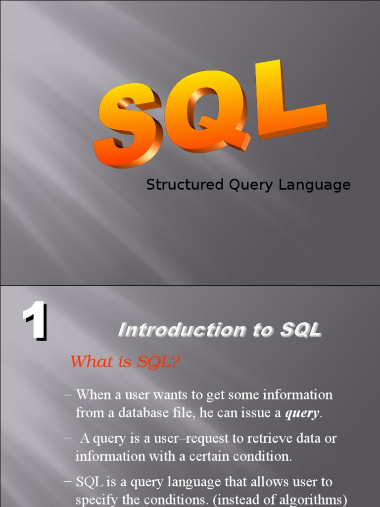 Docsql | PDF | Sql | Data Management Software