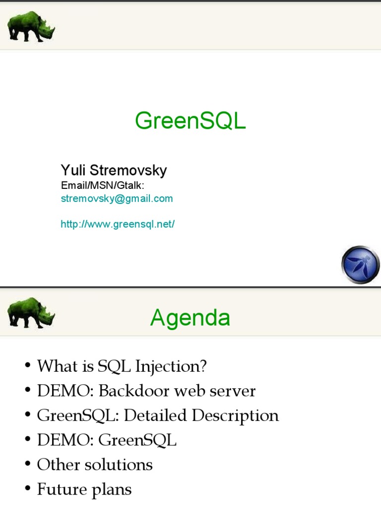 greenSQL Database Firewall | PDF | Linux | My Sql