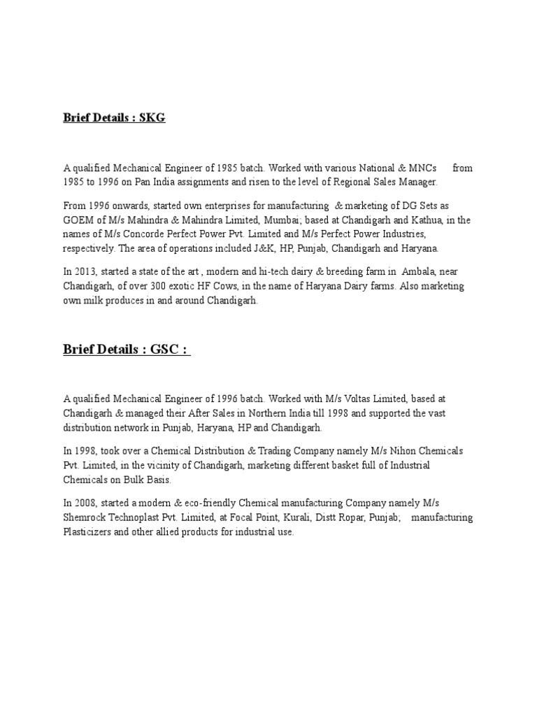 Directors Details. | PDF