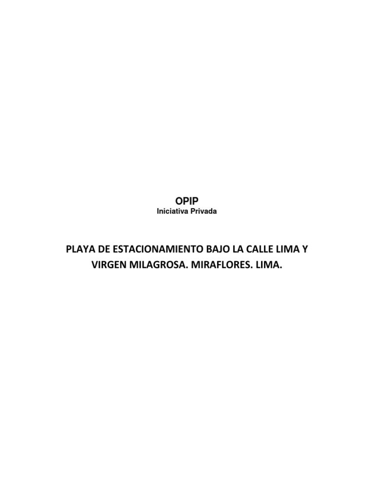 OPIP | PDF | Estacionamiento | Lima