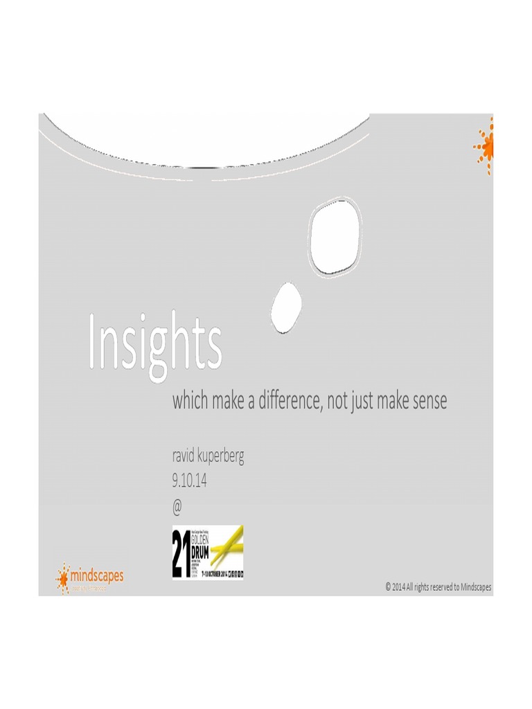 Insights | PDF | Insight | Behavior