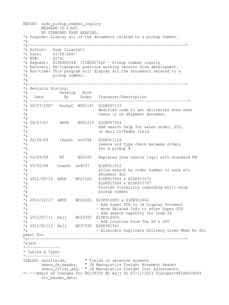 Sap Abap Code | PDF | Database Index | Parameter (Computer Programming)
