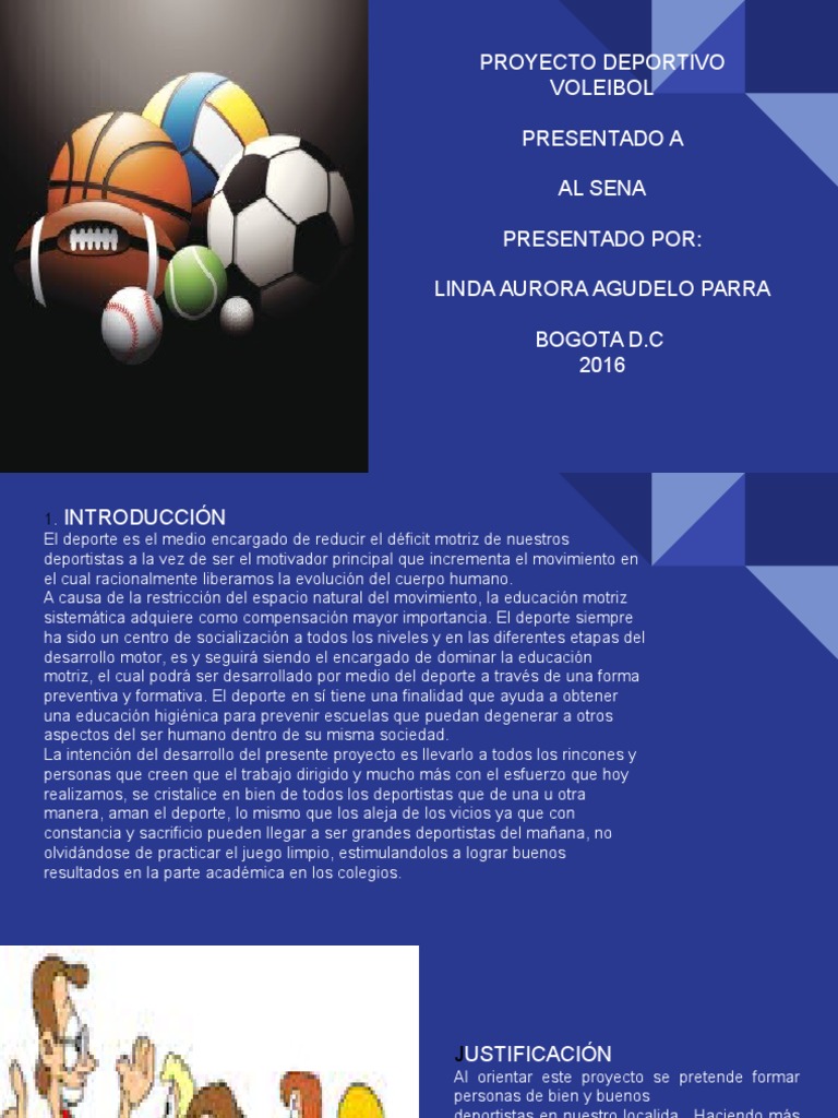 Proyecto Deportivo de Voleibol Escolar | PDF | Deportes | Vóleibol
