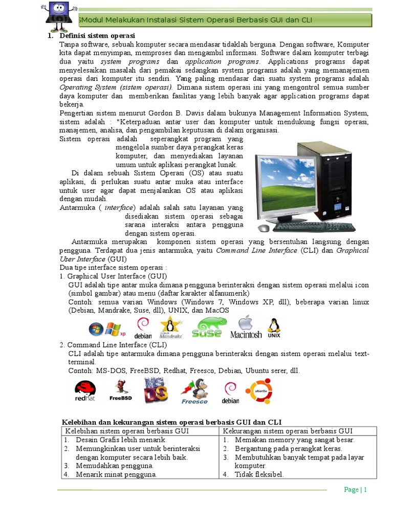 Perbandingan GUI dan CLI pada OS | PDF | Komputer