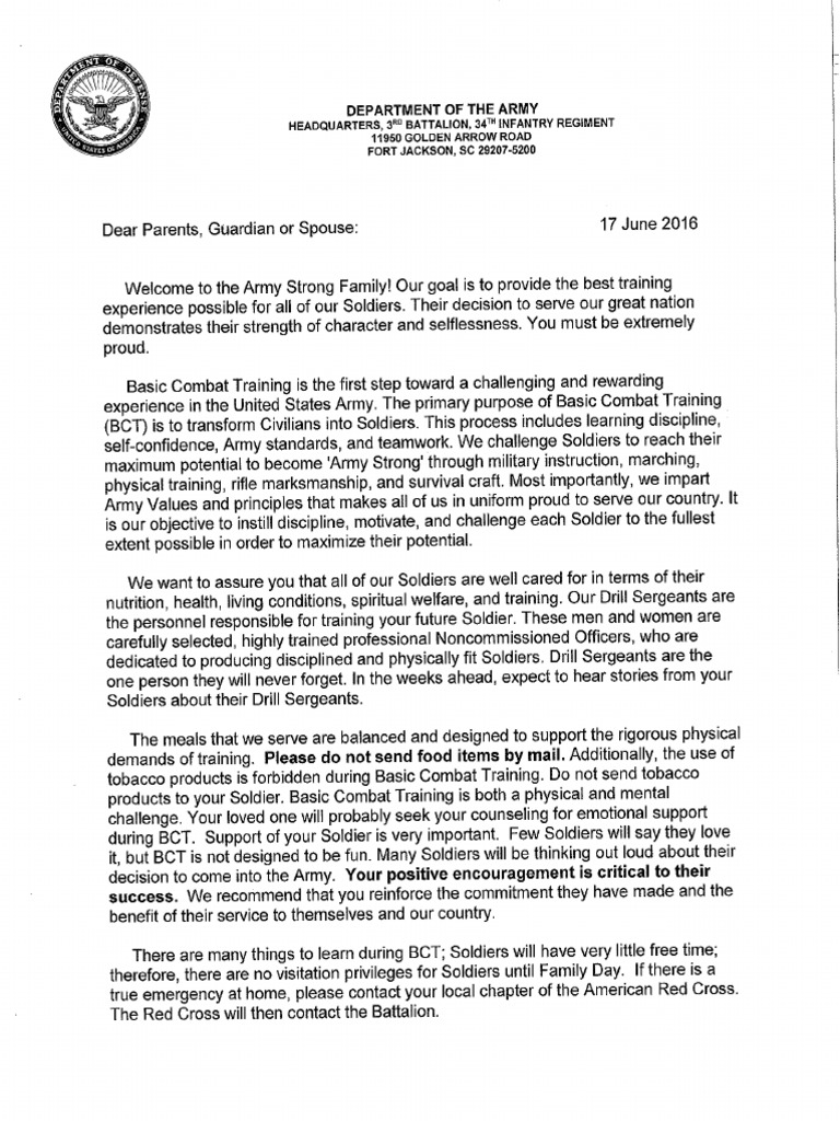 3-34 Command Team Letter | PDF