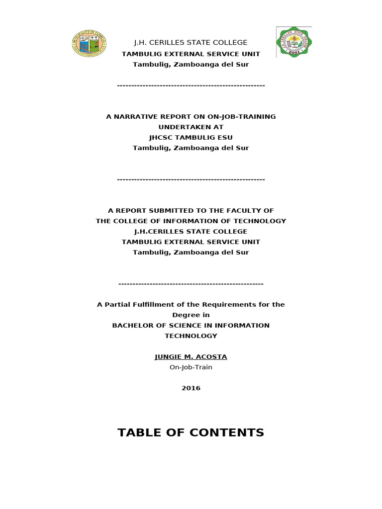 Requirements Ojt | Internship | Mentorship