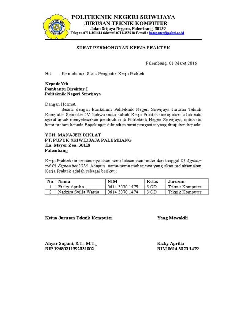 Request for Internship Placement Letters | PDF