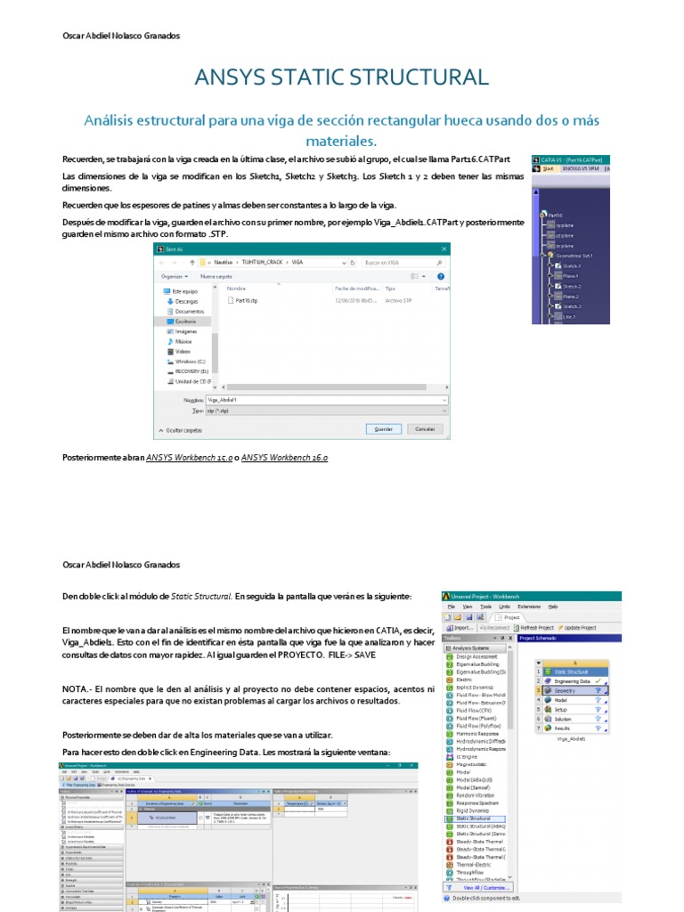 Beam's Analysis Using Static Structural ANSYS | PDF | Elasticidad ...