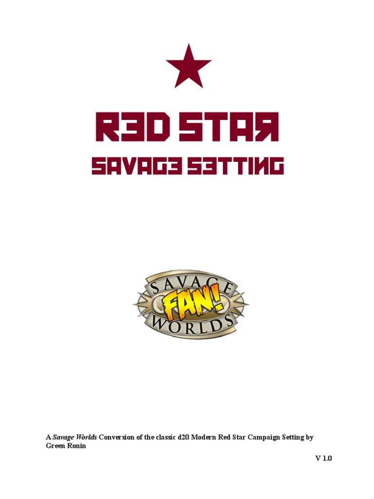 Red Star Savage Worlds Conversion Guide | PDF | Non Commissioned ...