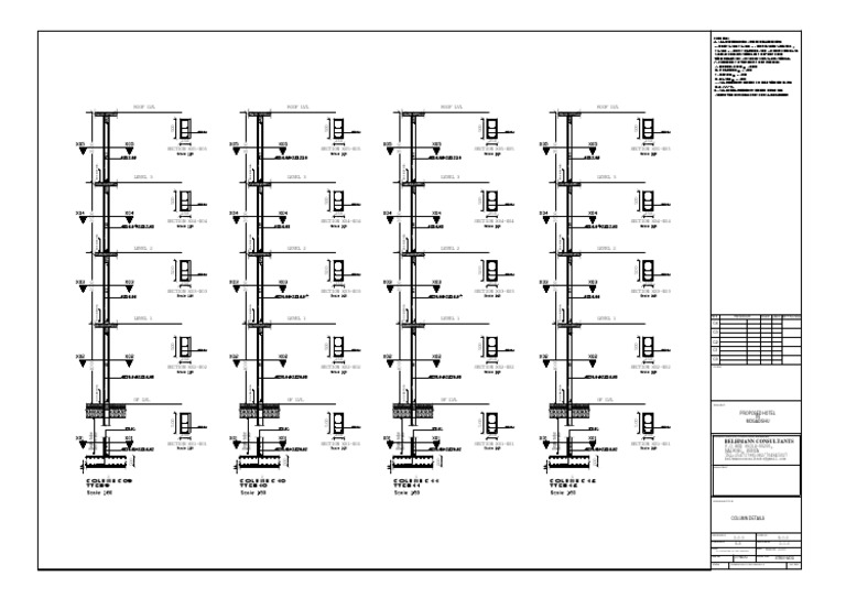 Column Details for Proposed Hotel | PDF | Technology & Engineering