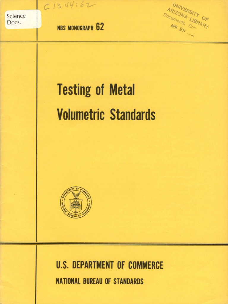 NBS Monograph 62.pdf | Gallon | Calibration