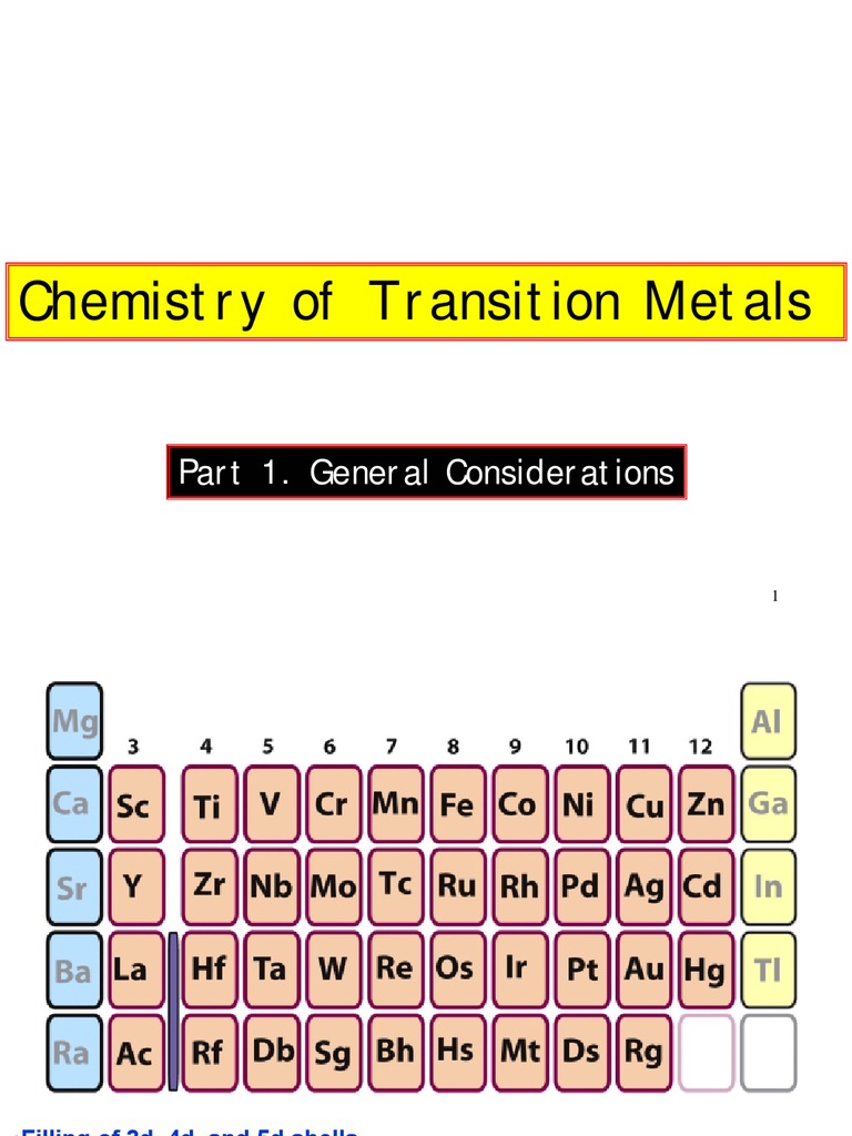 Transition Metal Chemistry Insights | PDF | Transition Metals ...
