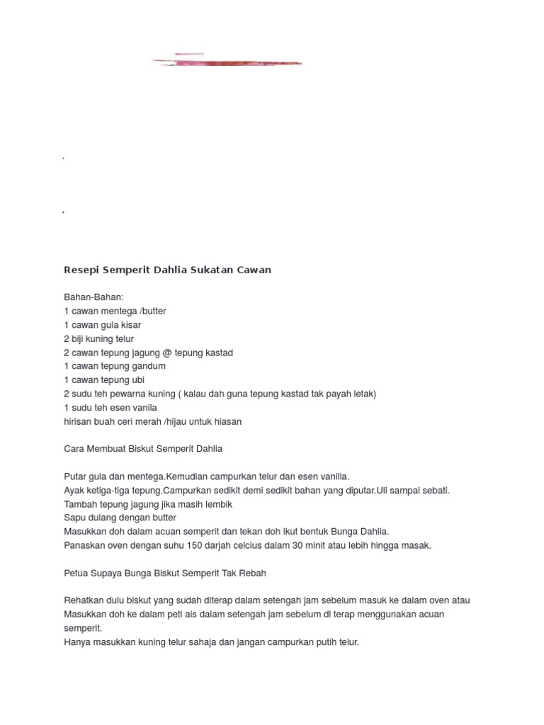 Resepi Kuih Raya | PDF