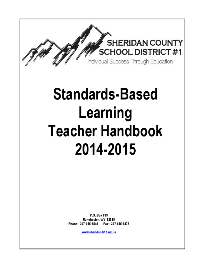 2014-15 Standards Based Learning Teacher Handbook | PDF | Educational ...