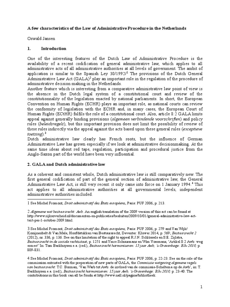 Netherlands Administrative Law | PDF | Administrative Law | Judgment (Law)