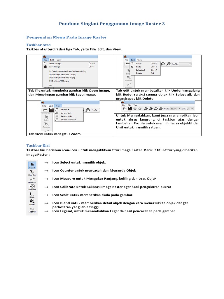Panduan Singkat Penggunaan Image Raster | PDF