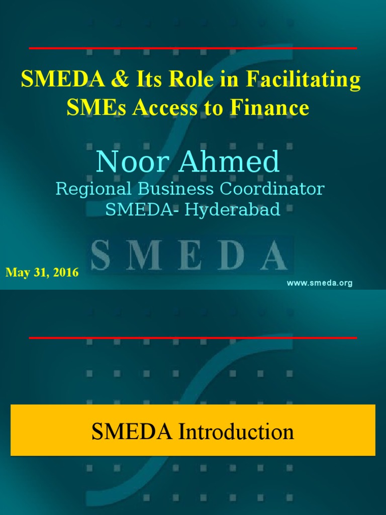 Smeda Hyderabad | PDF | Small And Medium Sized Enterprises | Wind Power