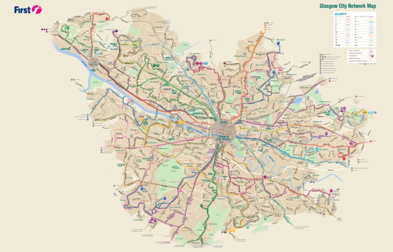 Glasgow Transport and Landmarks Map | PDF | Home & Garden | Lifestyle