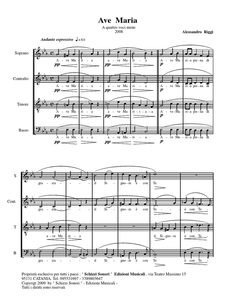 Ave Maria for Mixed Voices | PDF