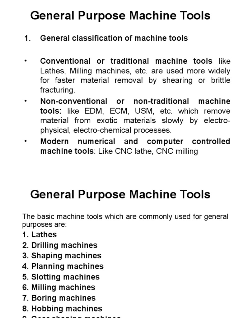 General Purpose Machine Tools - Spal | PDF | Drilling | Drill