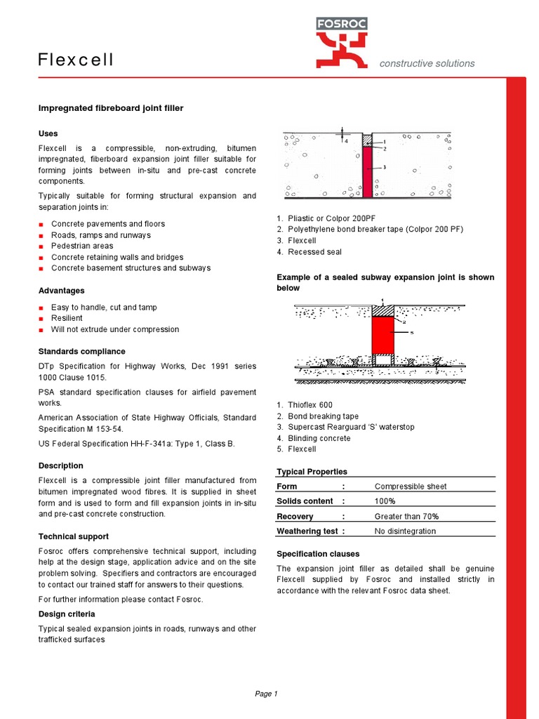 (PDS) Flexcell | Polyvinyl Chloride | Concrete