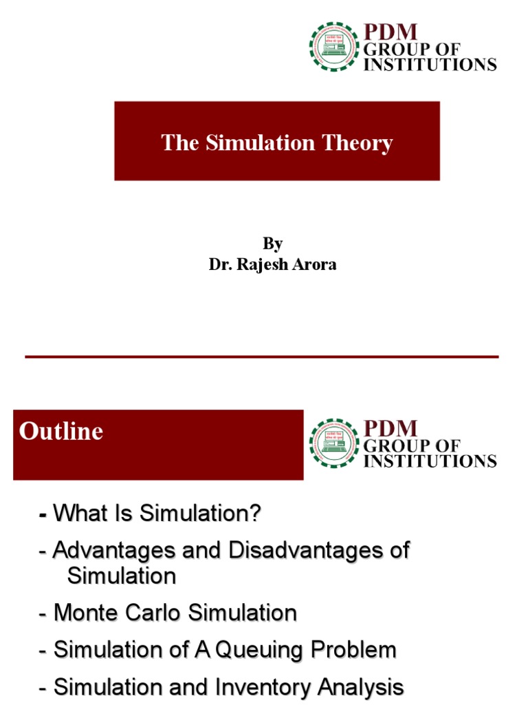 The Simulation Theory: by Dr. Rajesh Arora | PDF