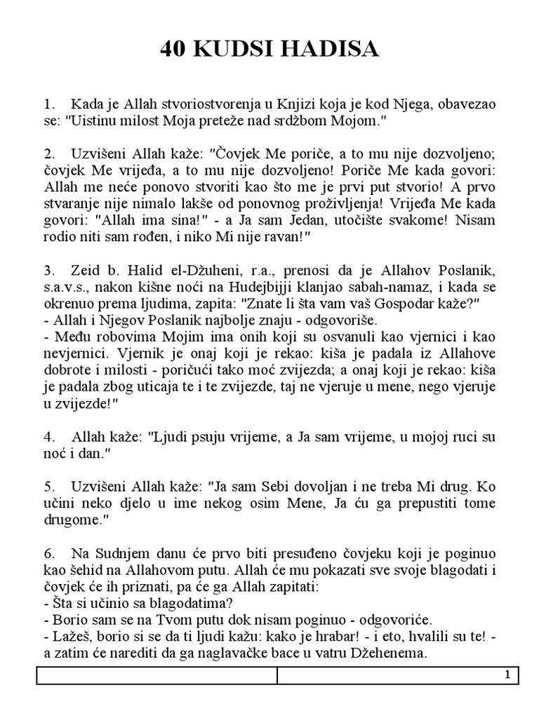 40 Kudsi Hadisa PDF | PDF