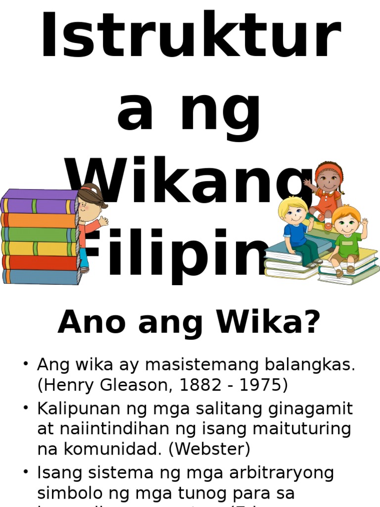 Istruktura NG Wikang Filipino | PDF