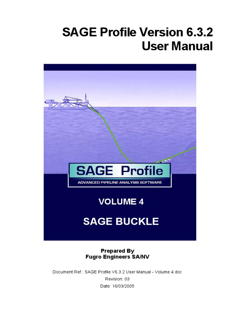 SAGE Profile V6.3.2 User Manual - Volume 4 | PDF | Graphical User ...