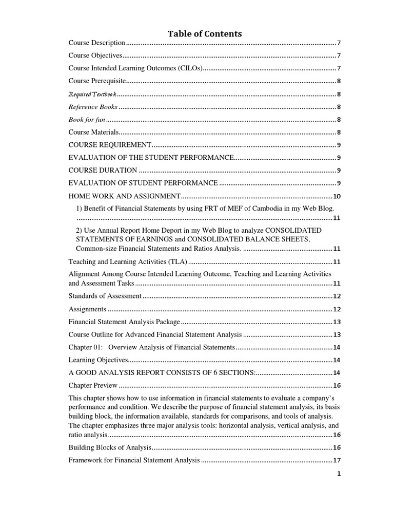 Financial Statement Analysis 20101 | PDF | Dividend | Financial Statement