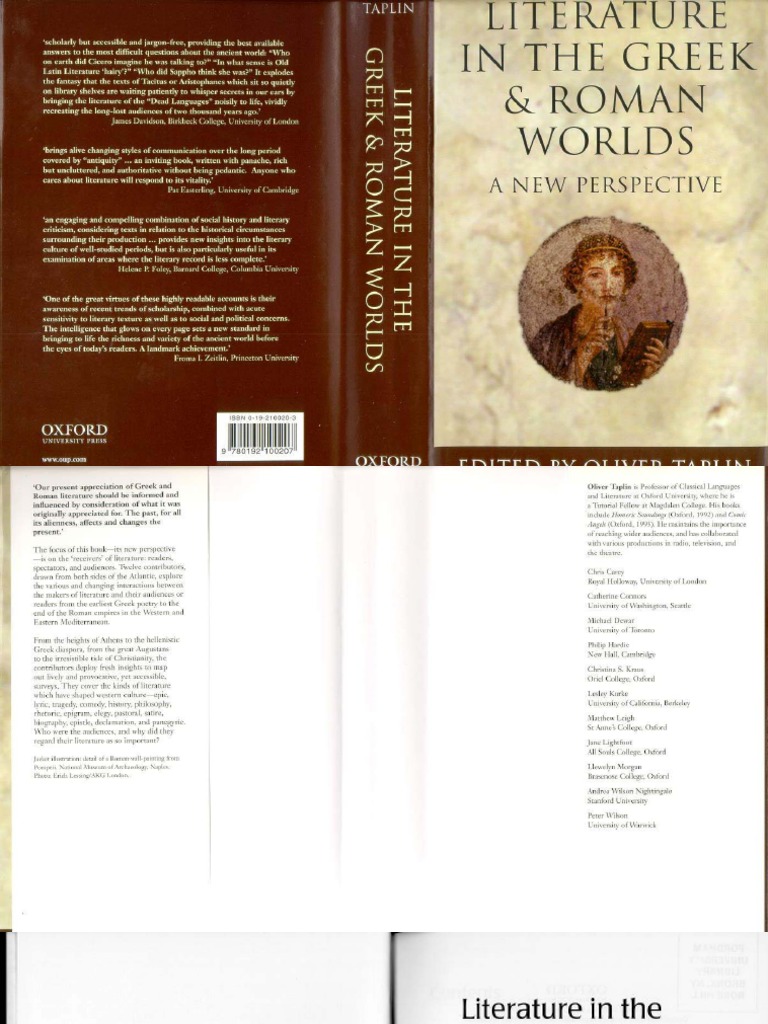 (Oliver Taplin) Literature in The Greek and Roman Worlds, A New ...